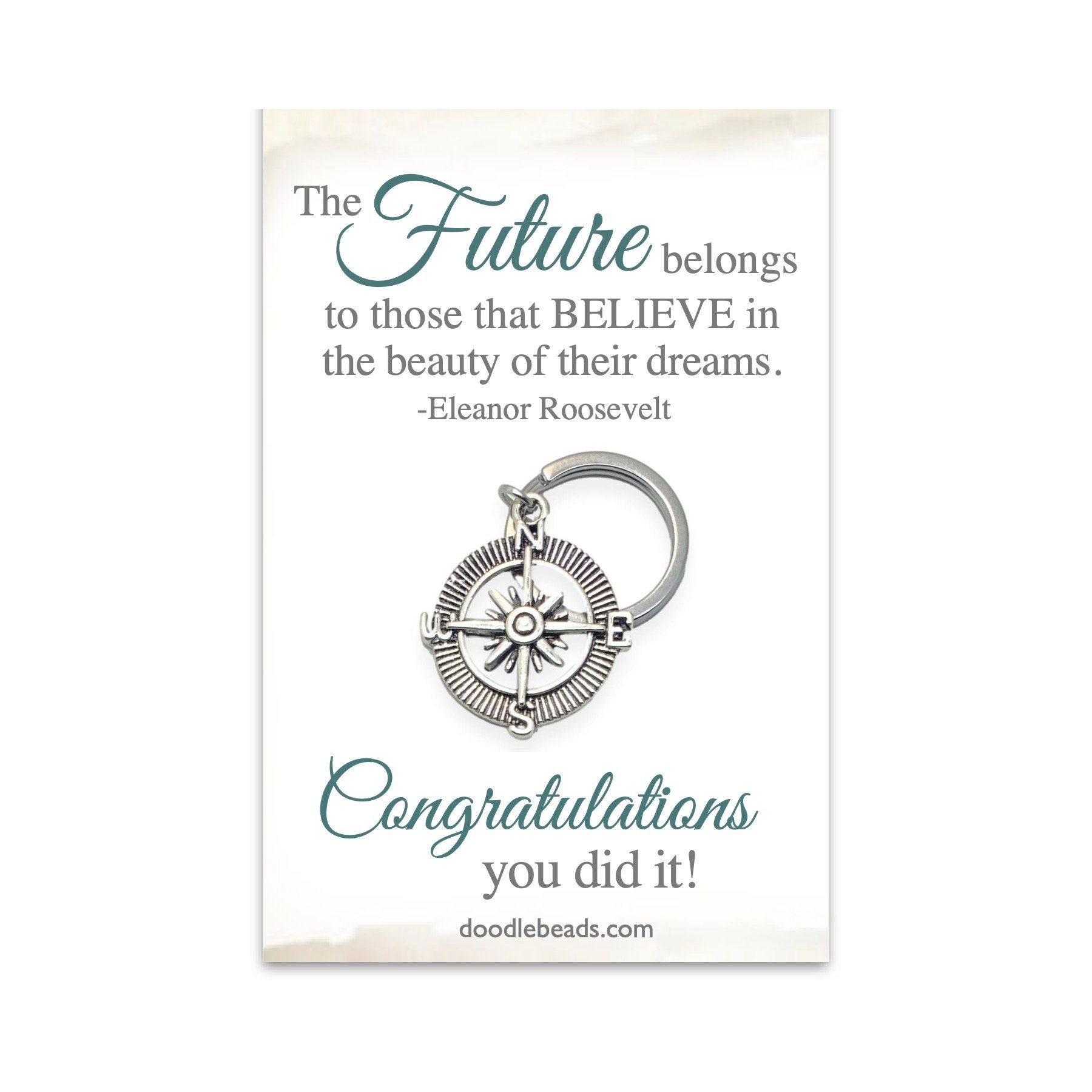 Graduation Compass Keychain Congratulations Graduate Card - Etsy