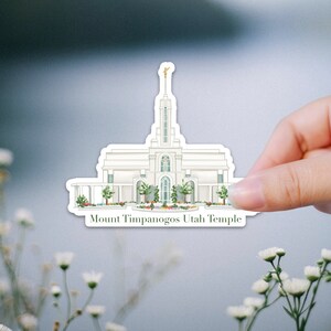 Mount Timpanogos Temple Sticker, Mt. Timp Utah LDS Temple Stickers ...