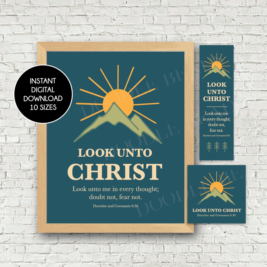 2025 LDS Youth Theme Look Unto Christ Printable Poster, Digital ...