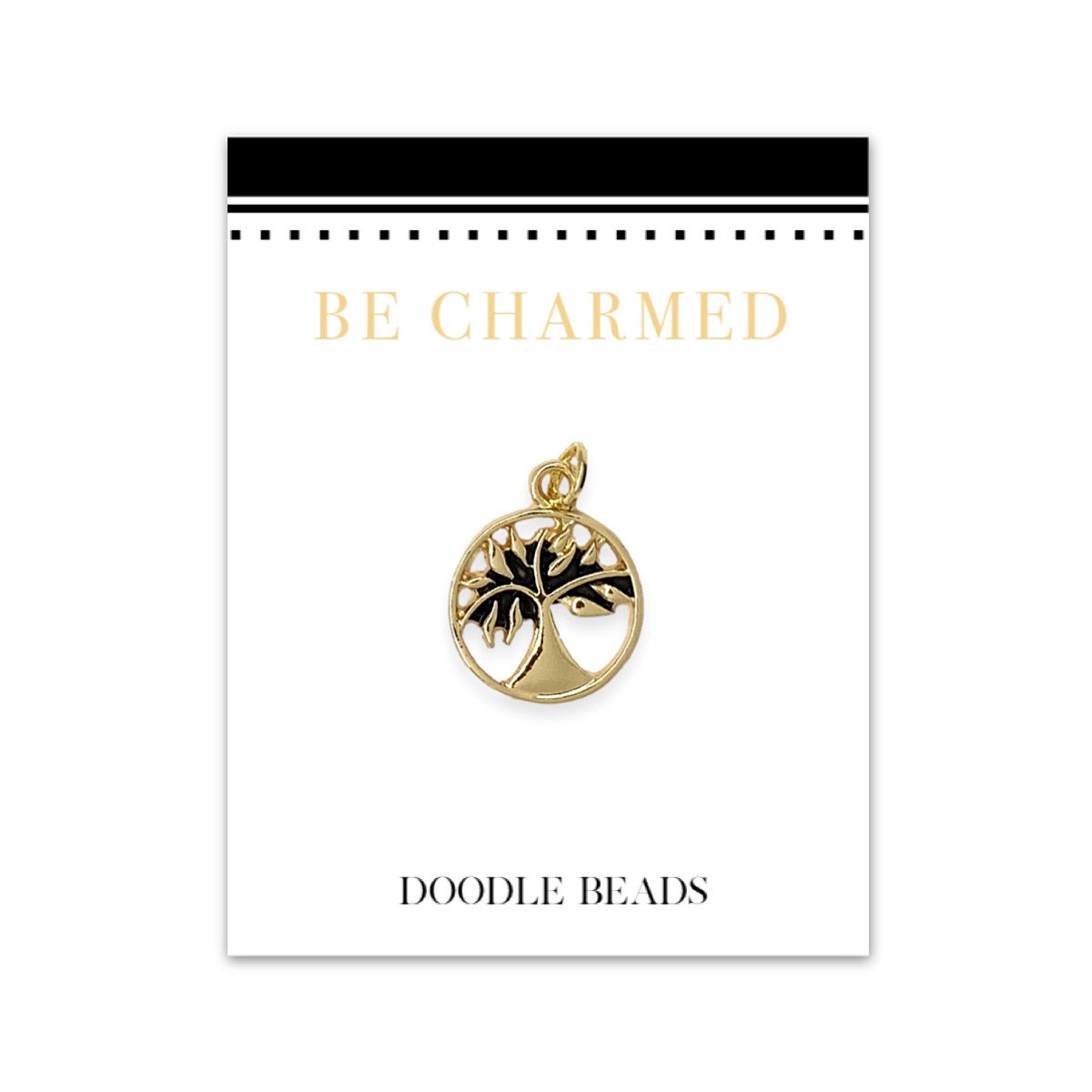 Gold or Silver Small Tree Charm, Family Tree Charm, Tree of Life Charm ...