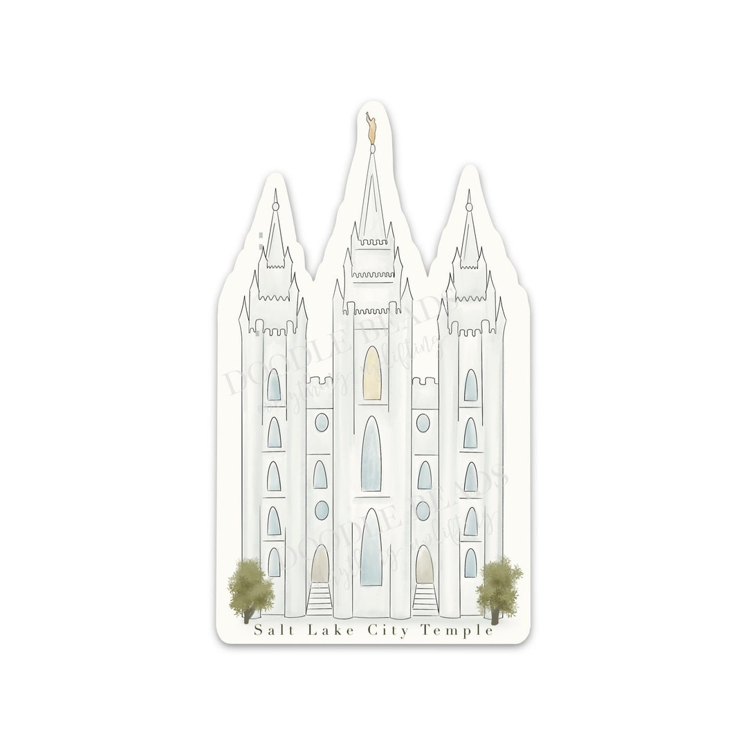 Salt Lake City Temple Sticker, LDS Temples, LDS Stickers, Waterproof ...
