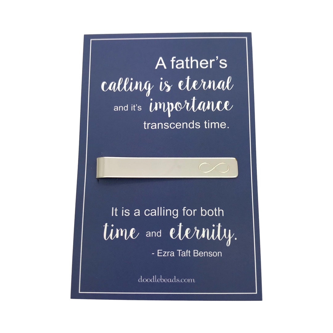 Stylish Father's Day Tie Bar With Infinity Sign, Perfect Gift for Your ...