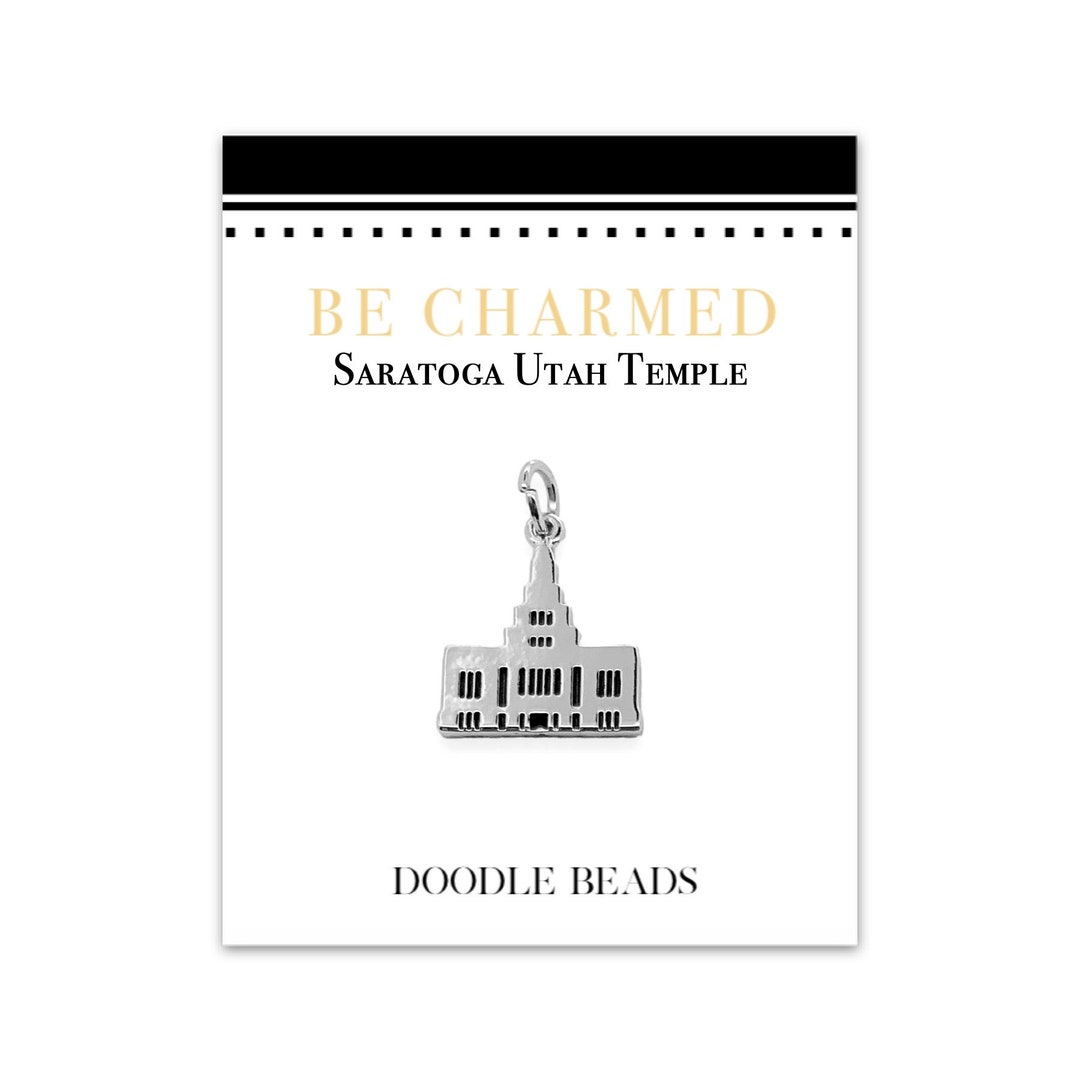 Saratoga Temple Charm, LDS Temples, Small Silver or Gold Saratoga Utah ...