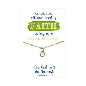 Mustard Seed Necklace - Real Mustard Seed in Silver or Gold Frame Faith ...