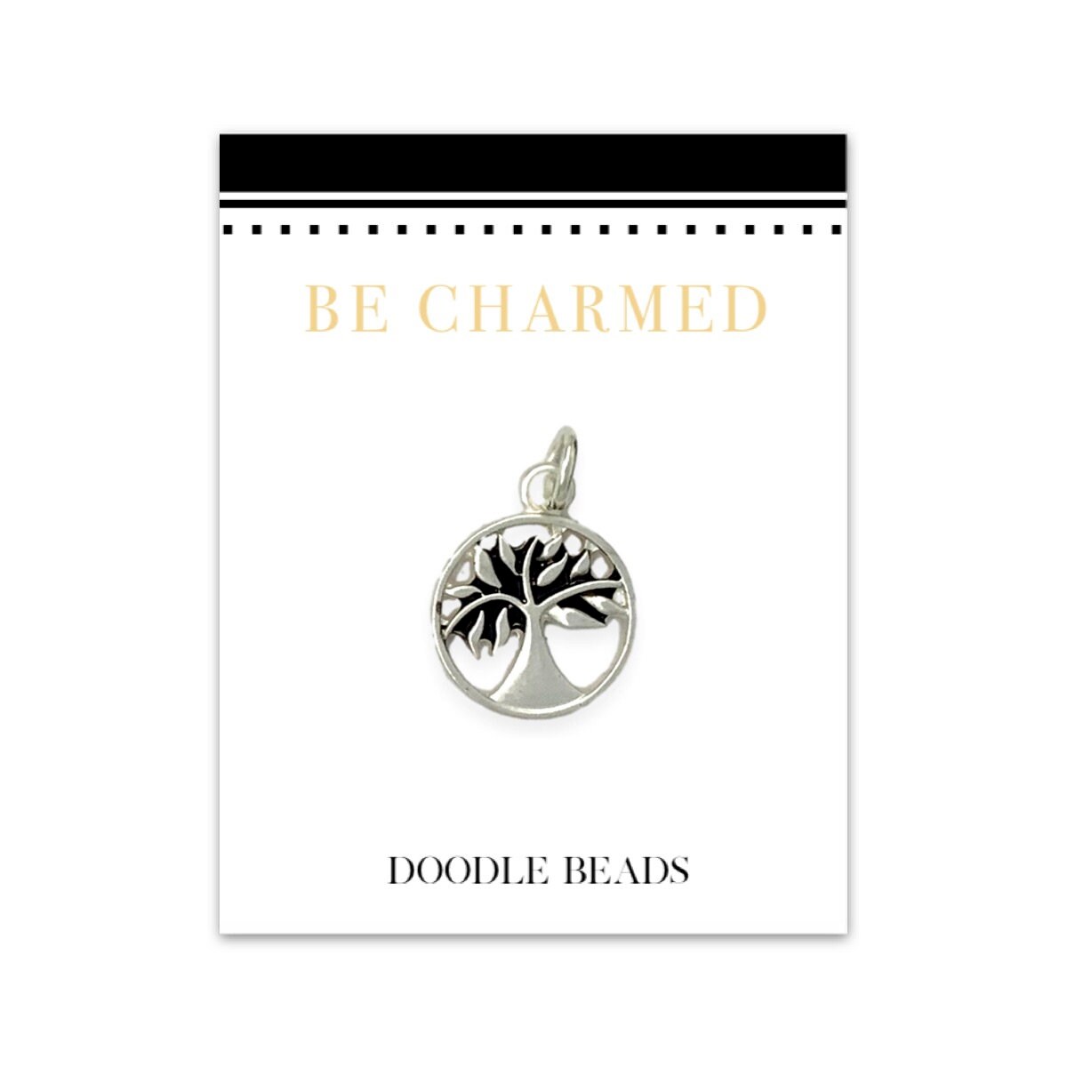 Gold or Silver Small Tree Charm, Family Tree Charm, Tree of Life Charm ...