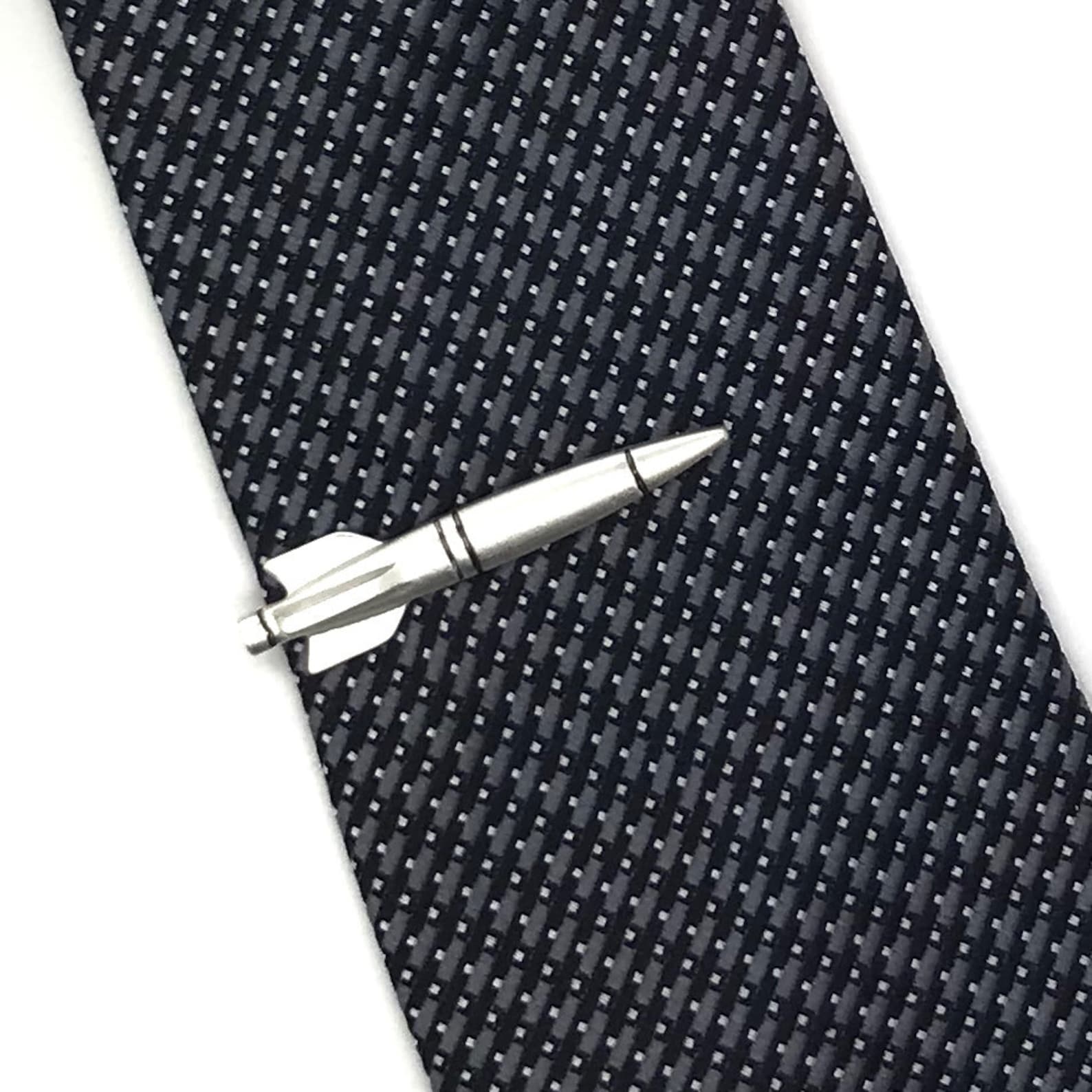 Rocket Tie Clip, Airplane Tie Clip, Vintage Tie Bar, Outer Space, Jet ...