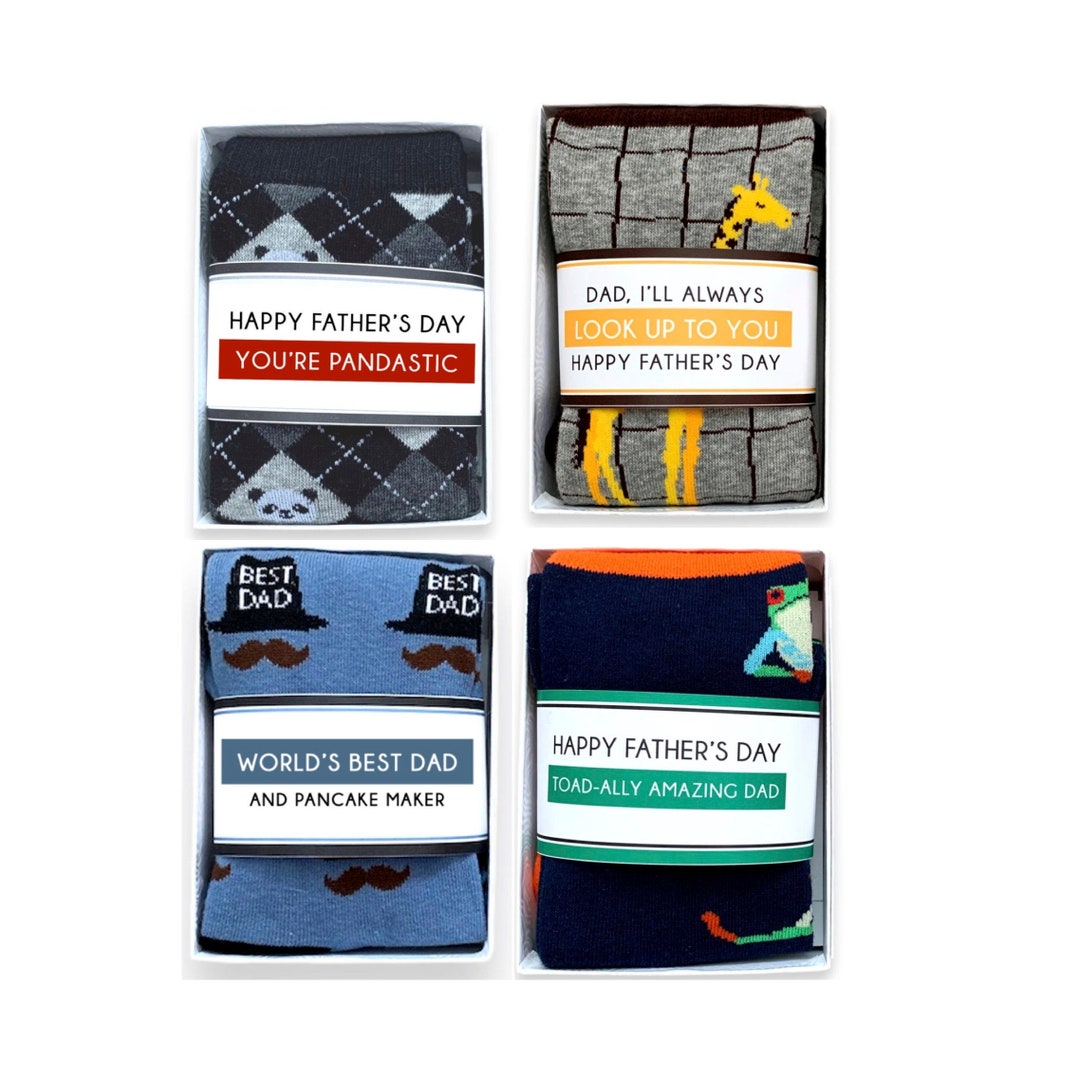 Fun Fathers Day Socks for Dad, for Father in Law, Grandpa, Funny Unique ...