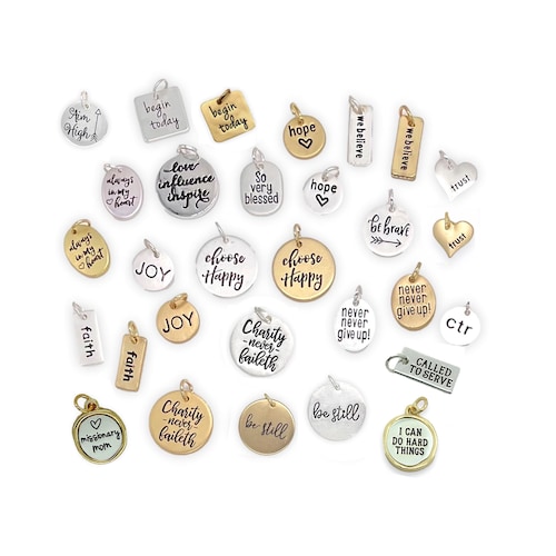 Inspirational Word Charms for Women Hand Stamped Charms - Etsy