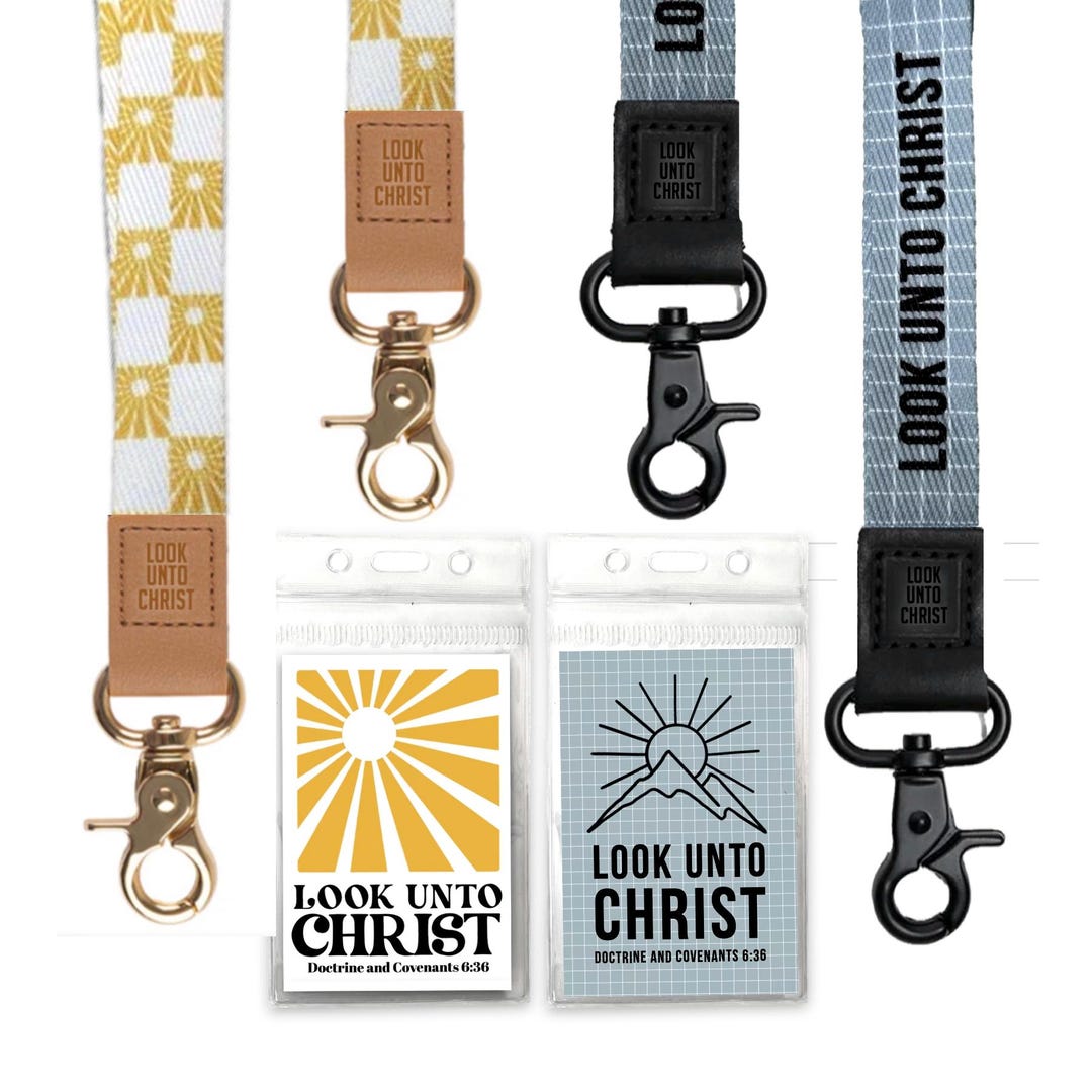 Look Unto Christ 2025 LDS Youth Theme Lanyards With Temple Recommend ...