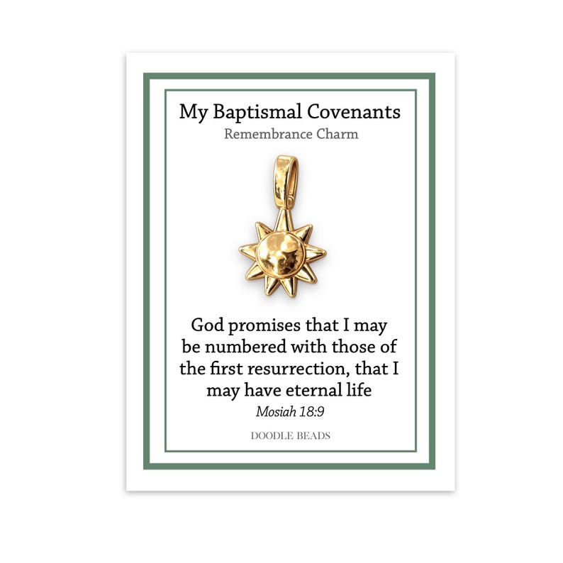 Tiny Gold Sun Charm or Pin, LDS Baptism Gift for Boy or Girl, Covenant ...