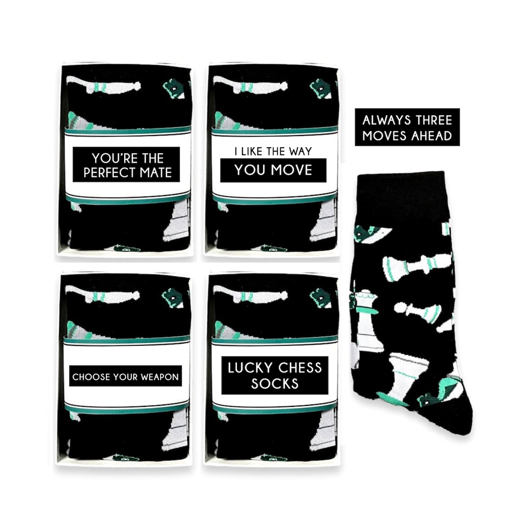 Chess Gifts for Husband, Dad, Boyfriend, Chess Socks for Him, Her, You ...