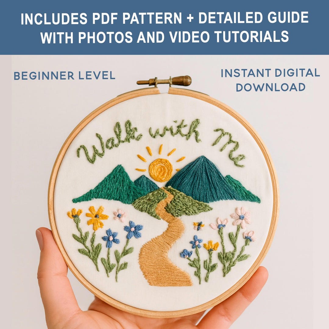 2026 Walk With Me Embroidery Pattern, LDS Youth Theme Craft, Young ...