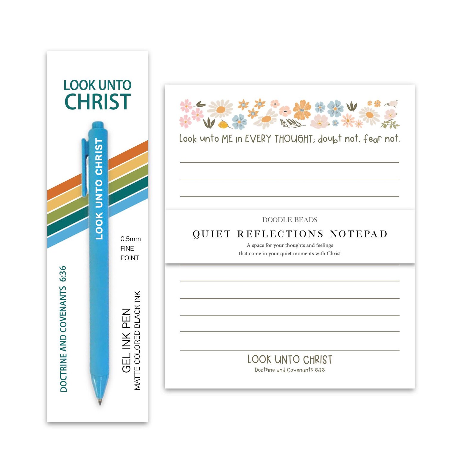 2025 LDS Youth Theme Look Unto Christ Notepad | Lined Notepad and Pen ...