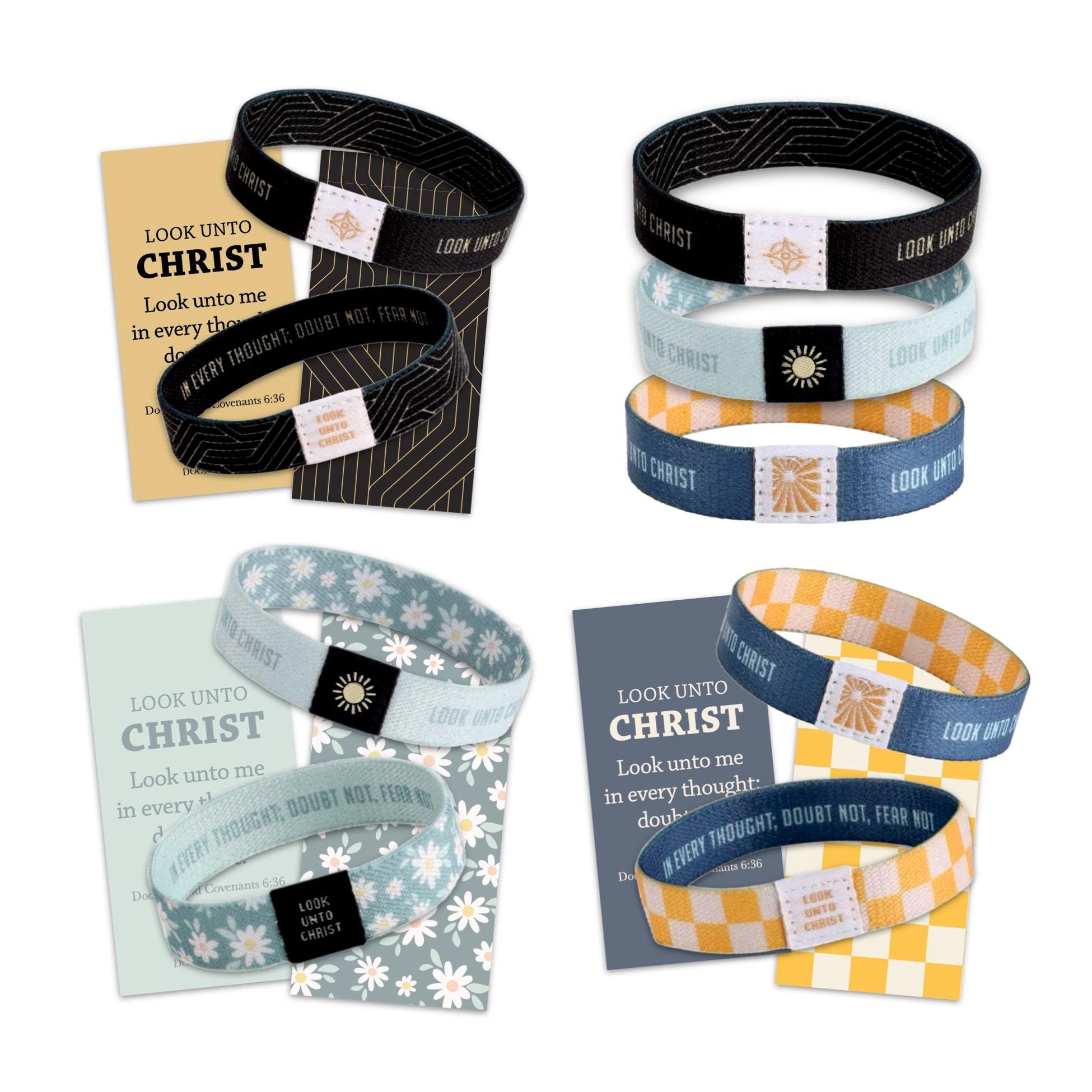 Look Unto Christ 2025 LDS Youth Theme Bracelets | Woven Stretch ...