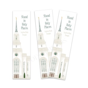 Layton Utah Temple Watercolor Art Print, 5x7, 8x10 & Bookmarks, LDS ...