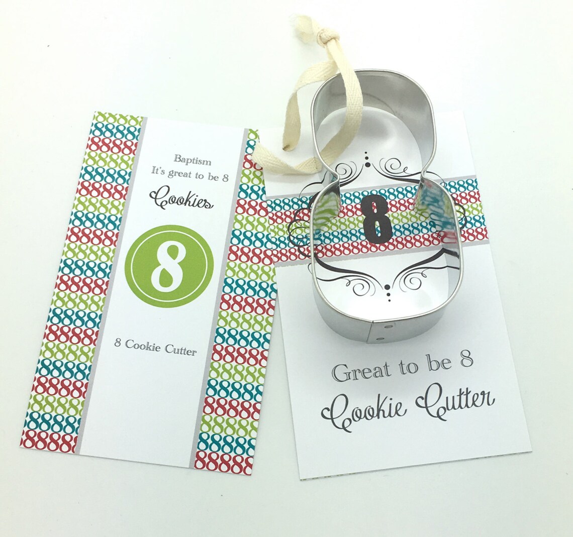 Number 8 Cookie Cutter It's Great to Be Eight Cookies | Etsy