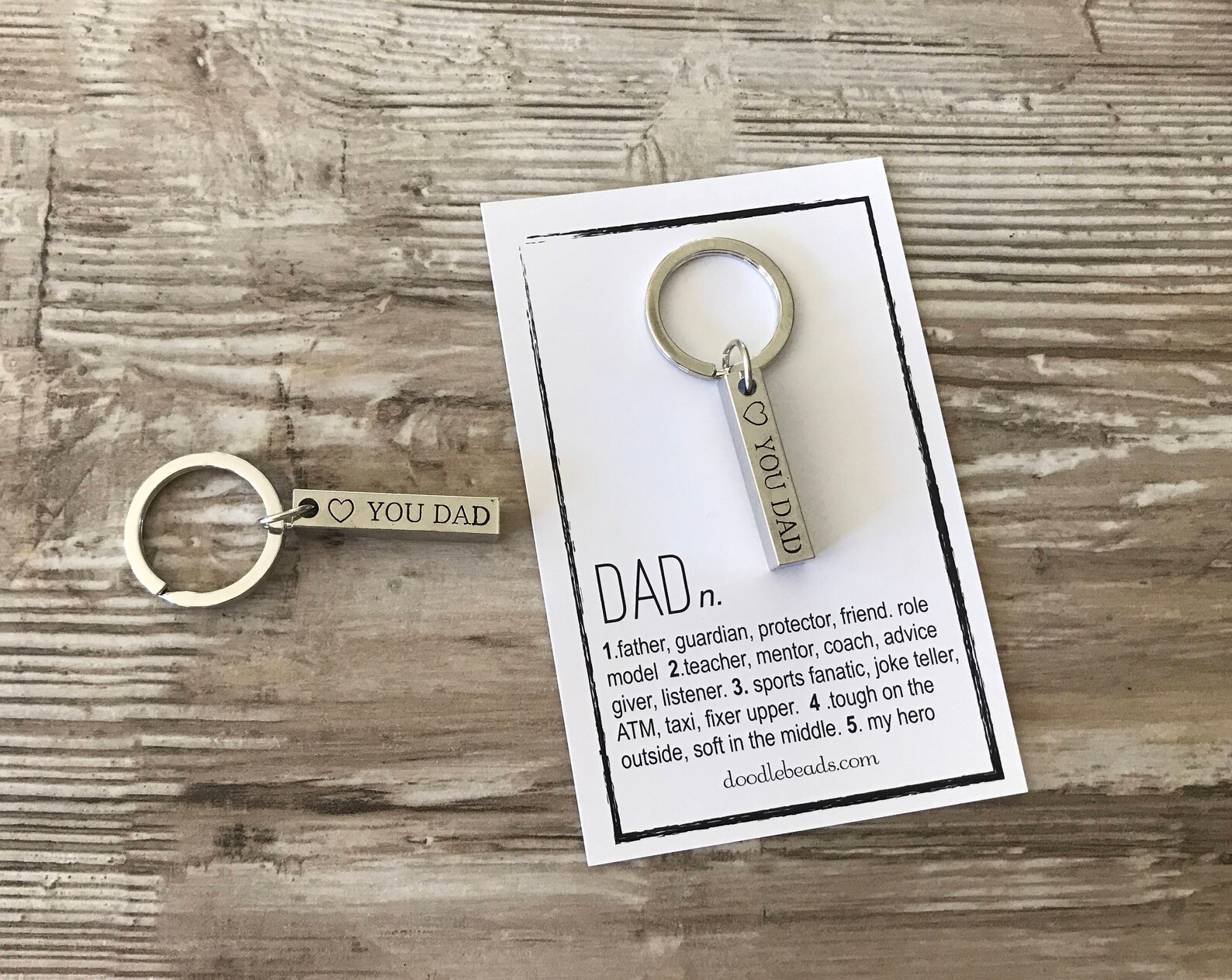 Dad Keyring Dad Definition printed card Dad Gifts Fathers | Etsy