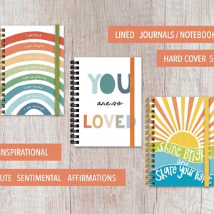 Self Affirmation Rainbow Journal for Girls, Fun Diary, Creative Writing ...