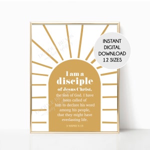I Am a Disciple of Jesus Christ Printable Poster With Bookmarks Tags ...