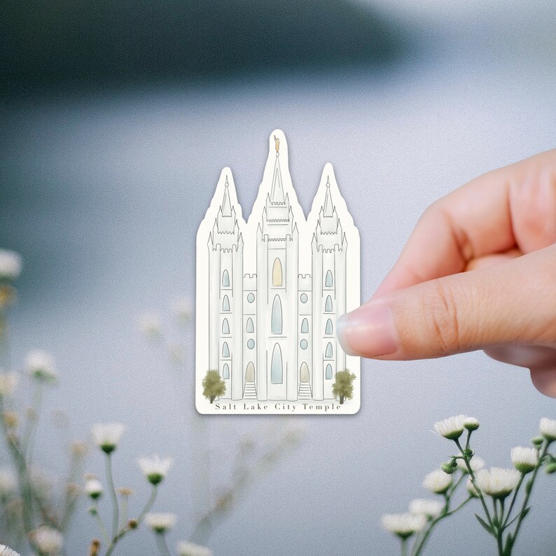 Salt Lake City Temple Sticker, LDS Temples, LDS Stickers, Waterproof ...