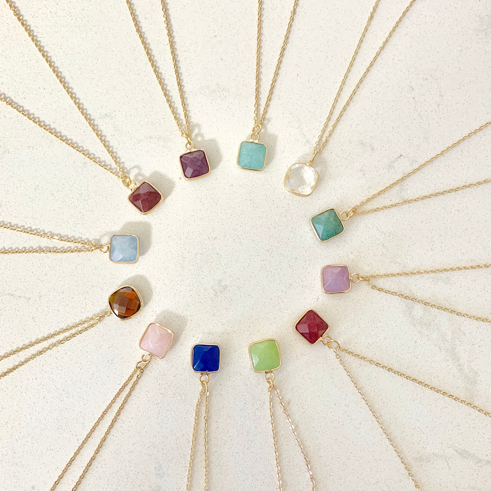 June Birthstone Necklace Personalized Light Amethyst | Etsy