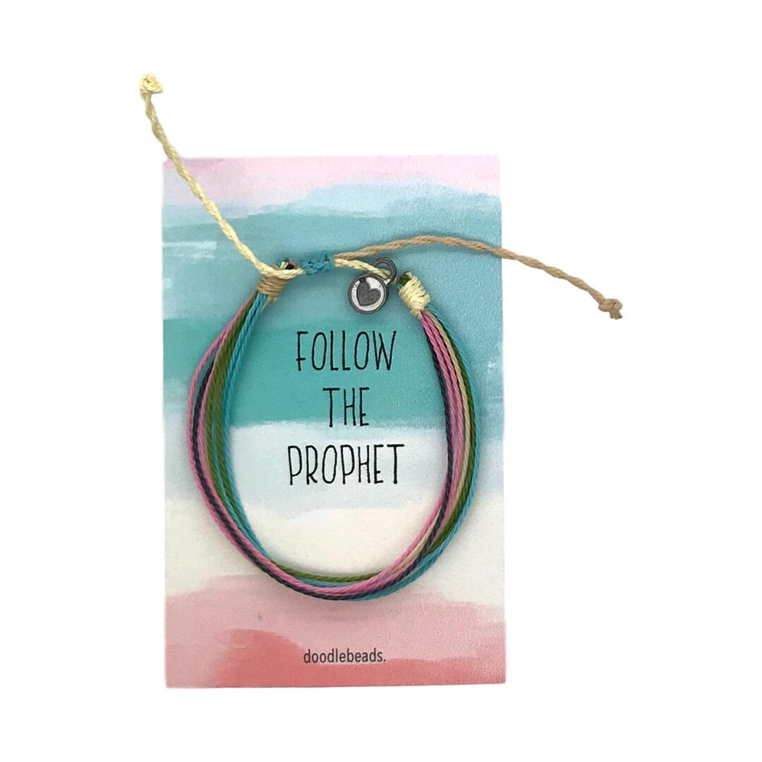 Follow the Prophet Thread Bracelet With Charm, Friendship Bracelet ...