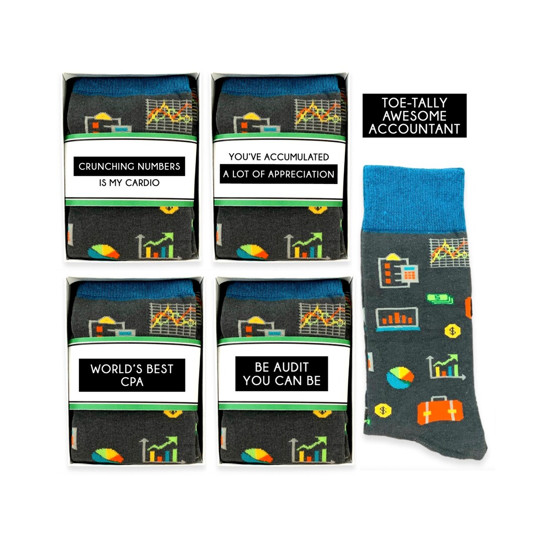Funny Auditor Socks for Men & Women, World's Best CPA Gifts, Auditing ...