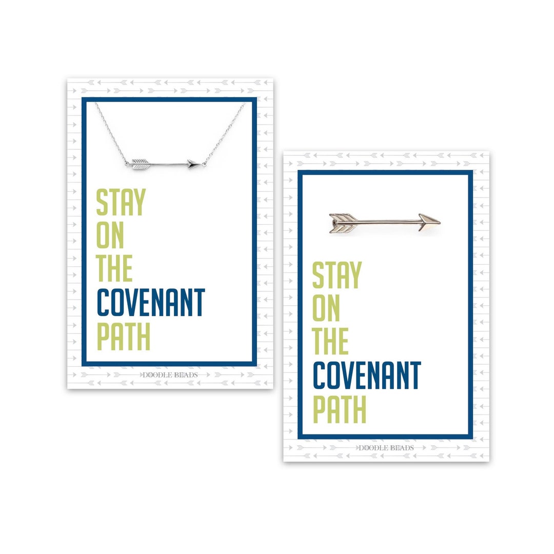 Stay on the Covenant Path Arrow Necklace or Tie Bar for LDS Primary ...
