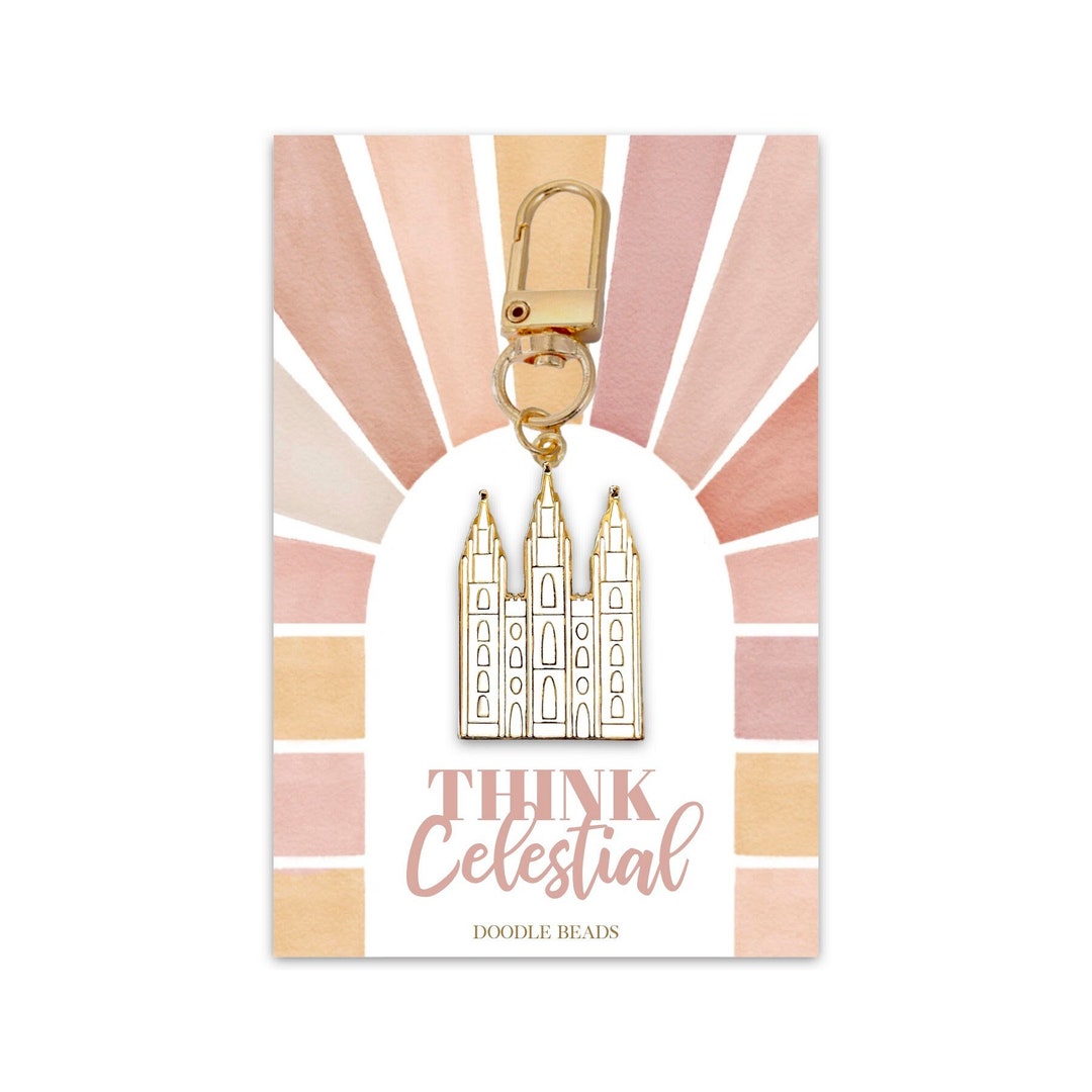 Think Celestial Salt Lake LDS Temple Keychain or Pin, Church of Jesus ...