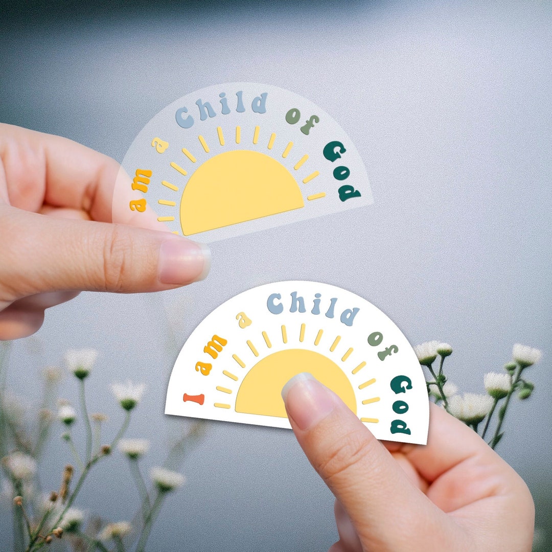 I Am a Child of God Sticker, Religious Christian Stickers for Kids ...