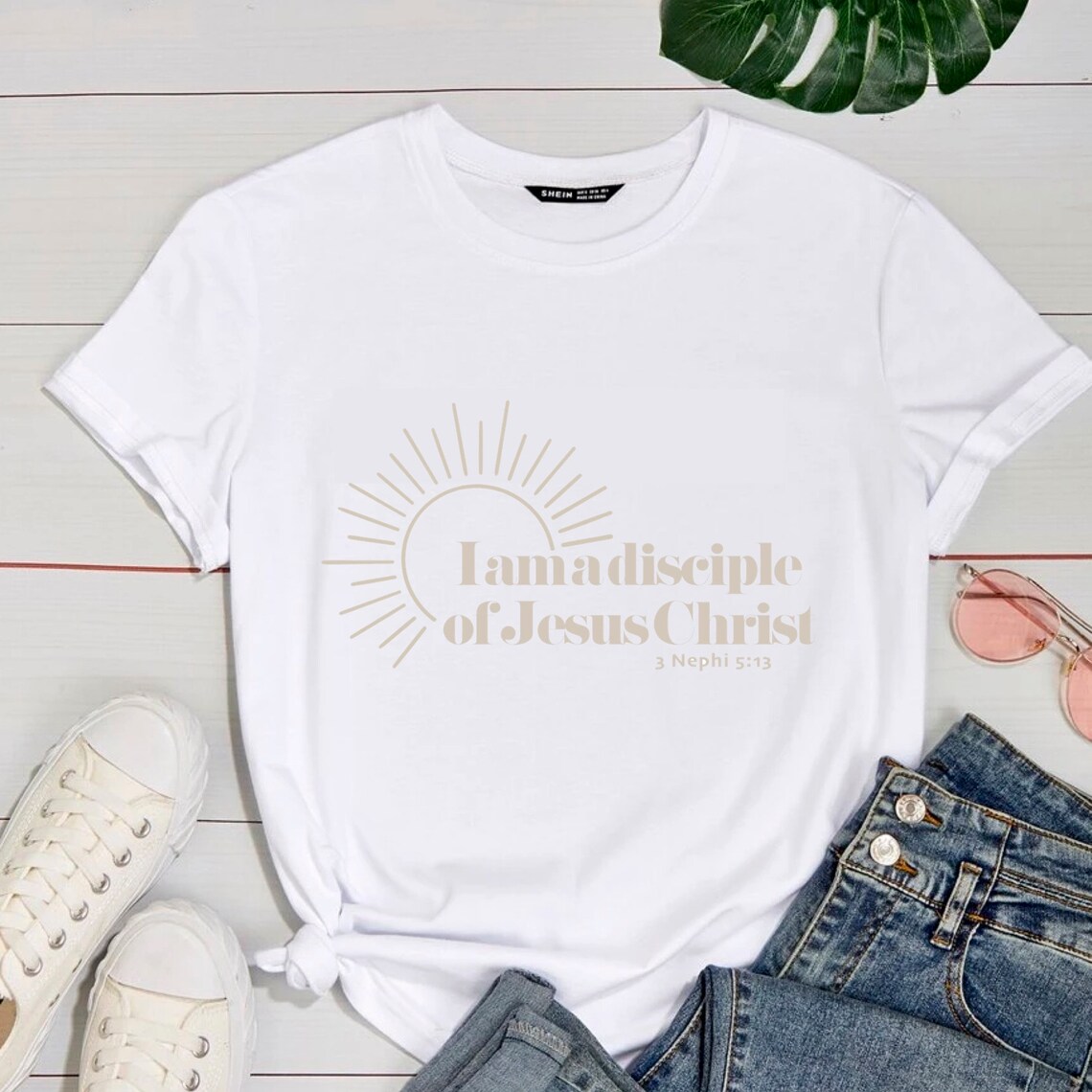 I Am a Disciple of Jesus Christ, Sun Graphic Design for Girls Camp Tee ...