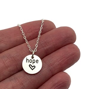 Hope Necklace With Hope Quote Card, Positivity Jewelry, Encouragement ...
