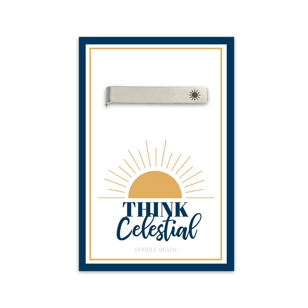 Think Celestial Sun Tie Bar, LDS Gifts for Young Men Boys, Priesthood ...
