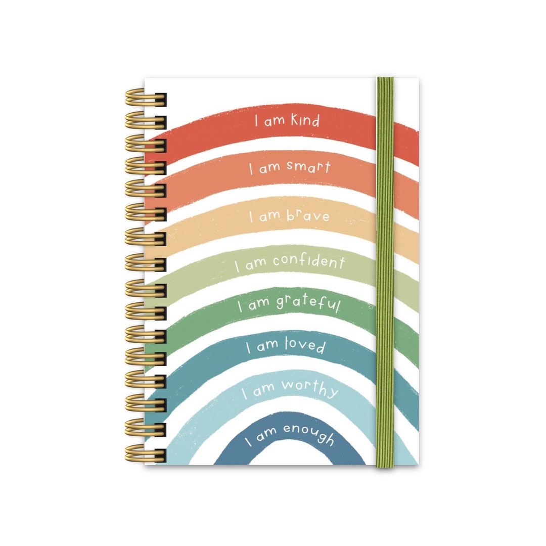 Self Affirmation Rainbow Journal for Girls, Fun Diary, Creative Writing ...