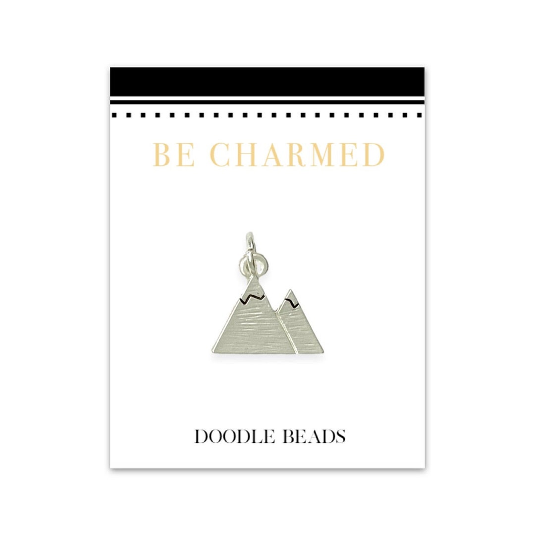 Mountain Charm, Silver Mountain Charm, Nature Charm, Outdoors Charm ...