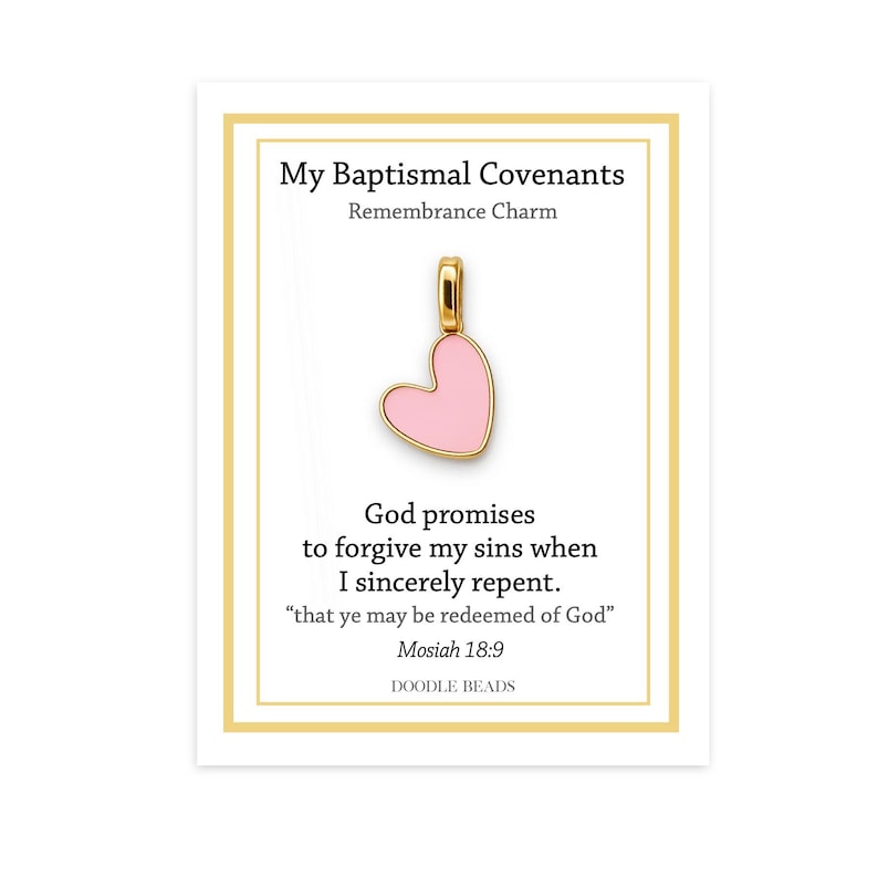 LDS Baptismal Covenant Charms & Bracelet Gift for Girls, Baptism ...