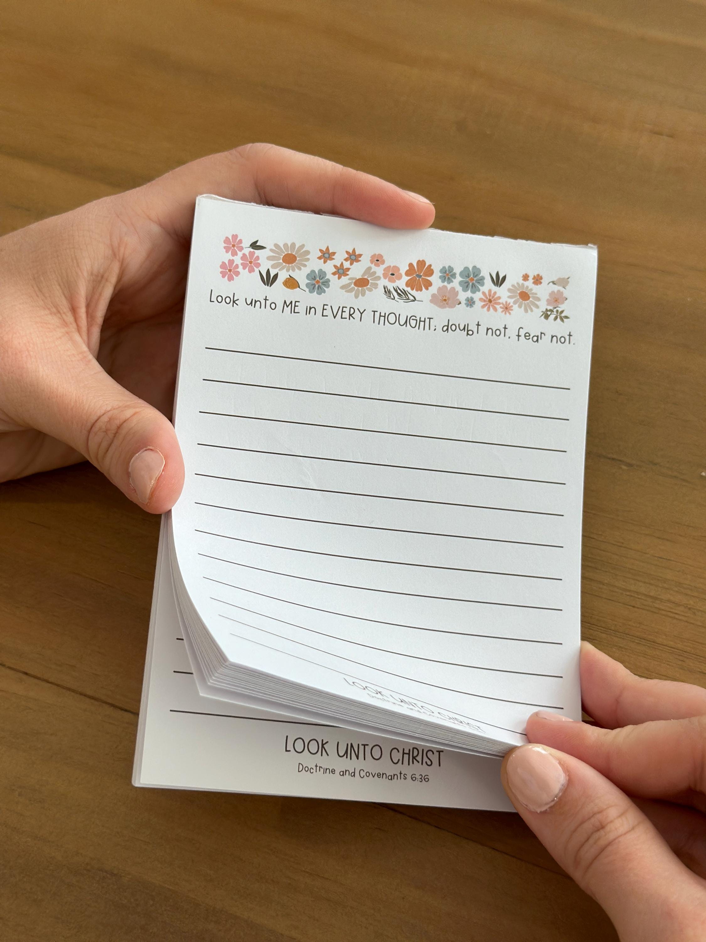 2025 LDS Youth Theme Look Unto Christ Notepad | Lined Notepad and Pen ...