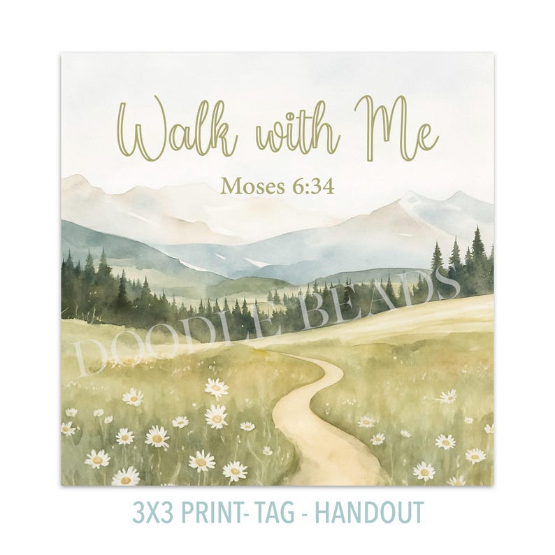 Walk With Me 2026 LDS Youth Theme Watercolor Art Prints, Printed ...