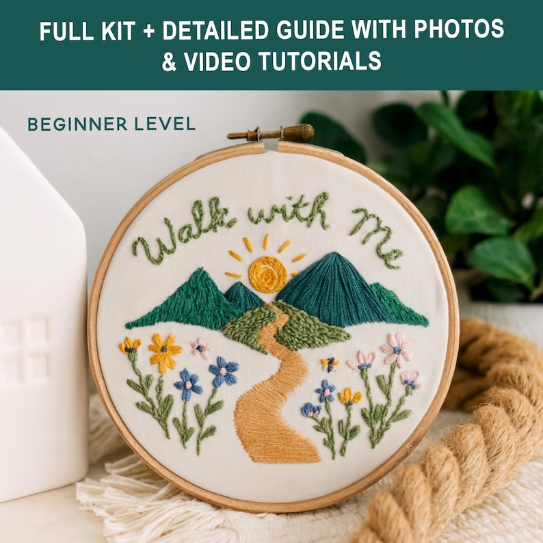 Walk With Me 2026 Youth Theme Embroidery Kit, YW Girls Camp Craft ...