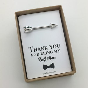 Gift for Groomsmen Best Man Arrow Tie Bar Silver or Gold - Etsy