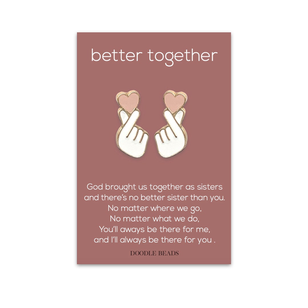 Sister to Sister Gifts Sisters Pins Love Sign Finger Heart - Etsy