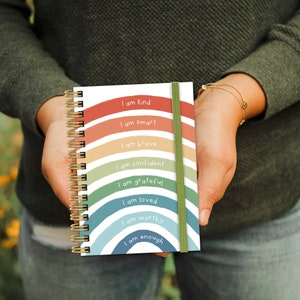 Self Affirmation Rainbow Journal for Girls, Fun Diary, Creative Writing ...