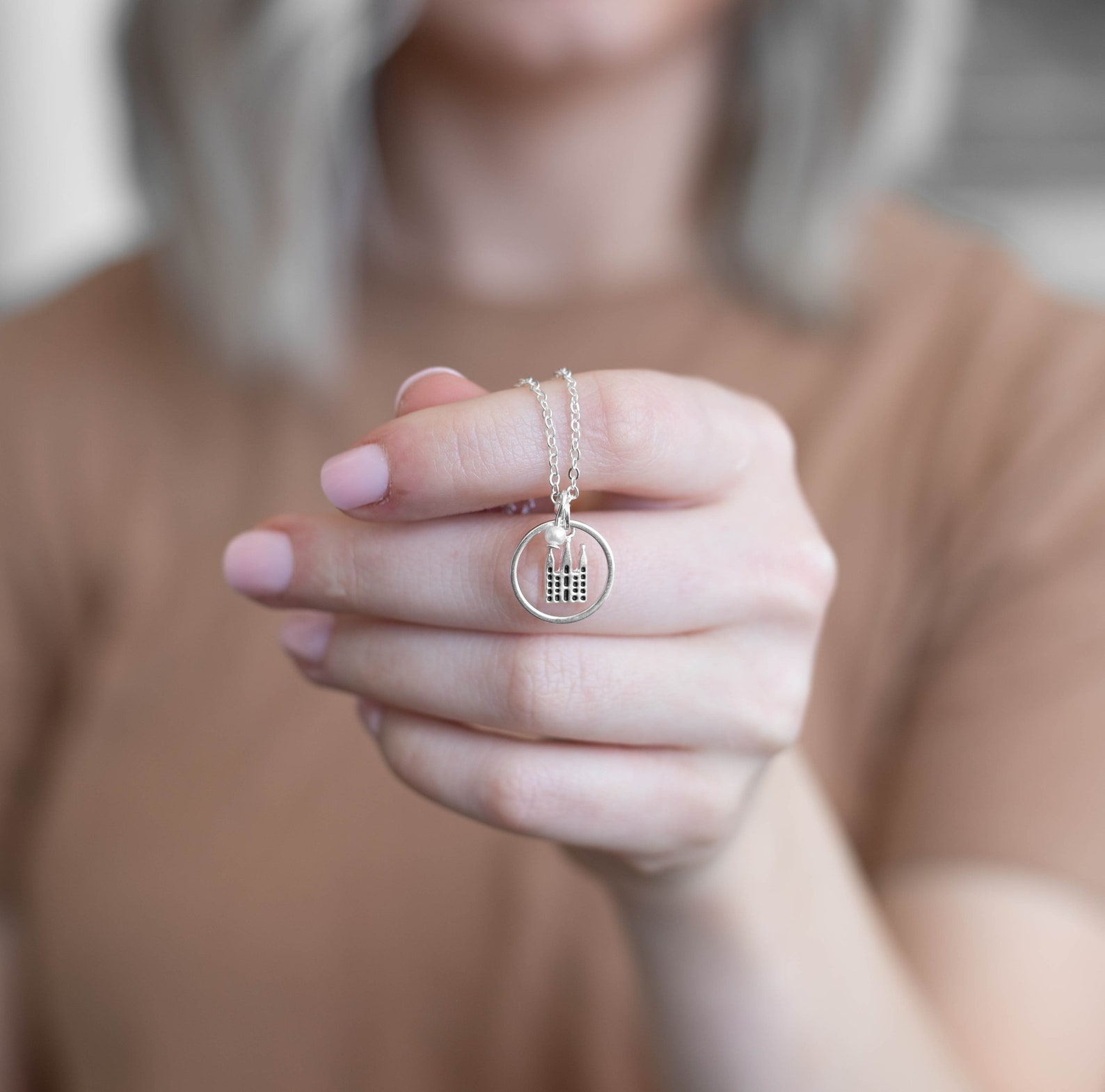 Dainty Silver or Gold LDS Temple Necklace Salt Lake Temple - Etsy