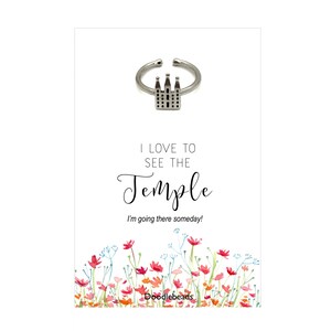 Salt Lake Temple, LDS Temple Ring Silver or Gold Adjustable Temple Ring ...
