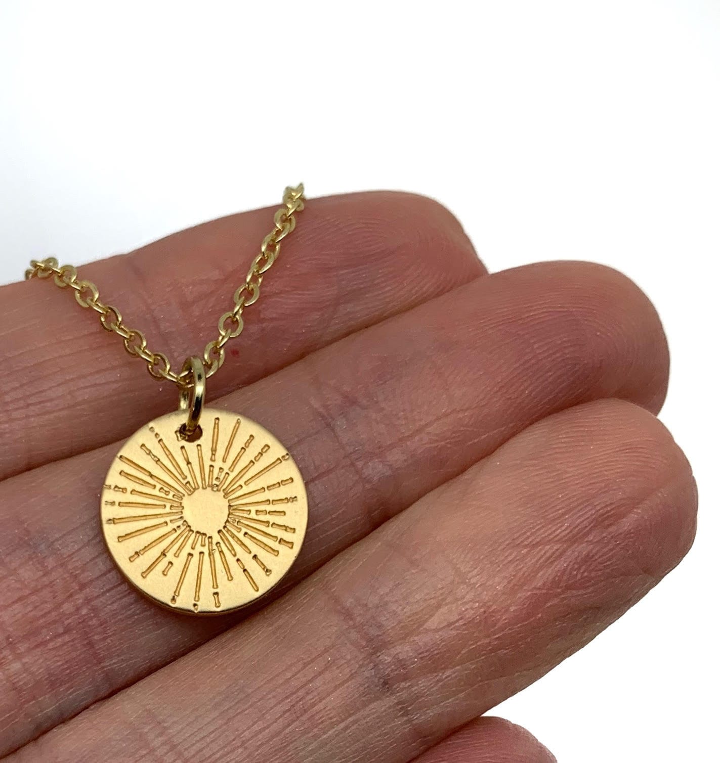 Inspirational Sun Necklace Sun Pendant Sunbeam Necklace & | Etsy