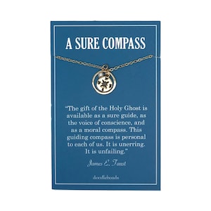 Gold or Silver Compass Necklace, Moral Compass, Religious Graduation ...