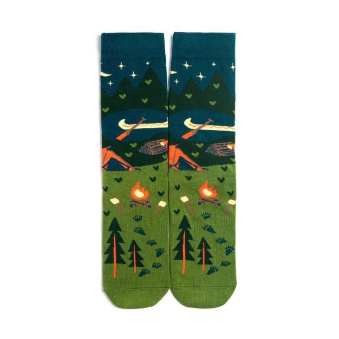 Camping Gifts for Men, Camping Theme Novelty Socks, Unisex, Happy ...