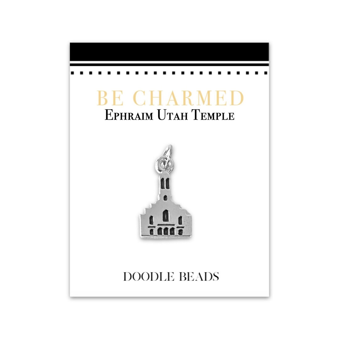 Silver or Gold Ephraim Utah LDS Temple Charm, DIY Pendant Charms for ...