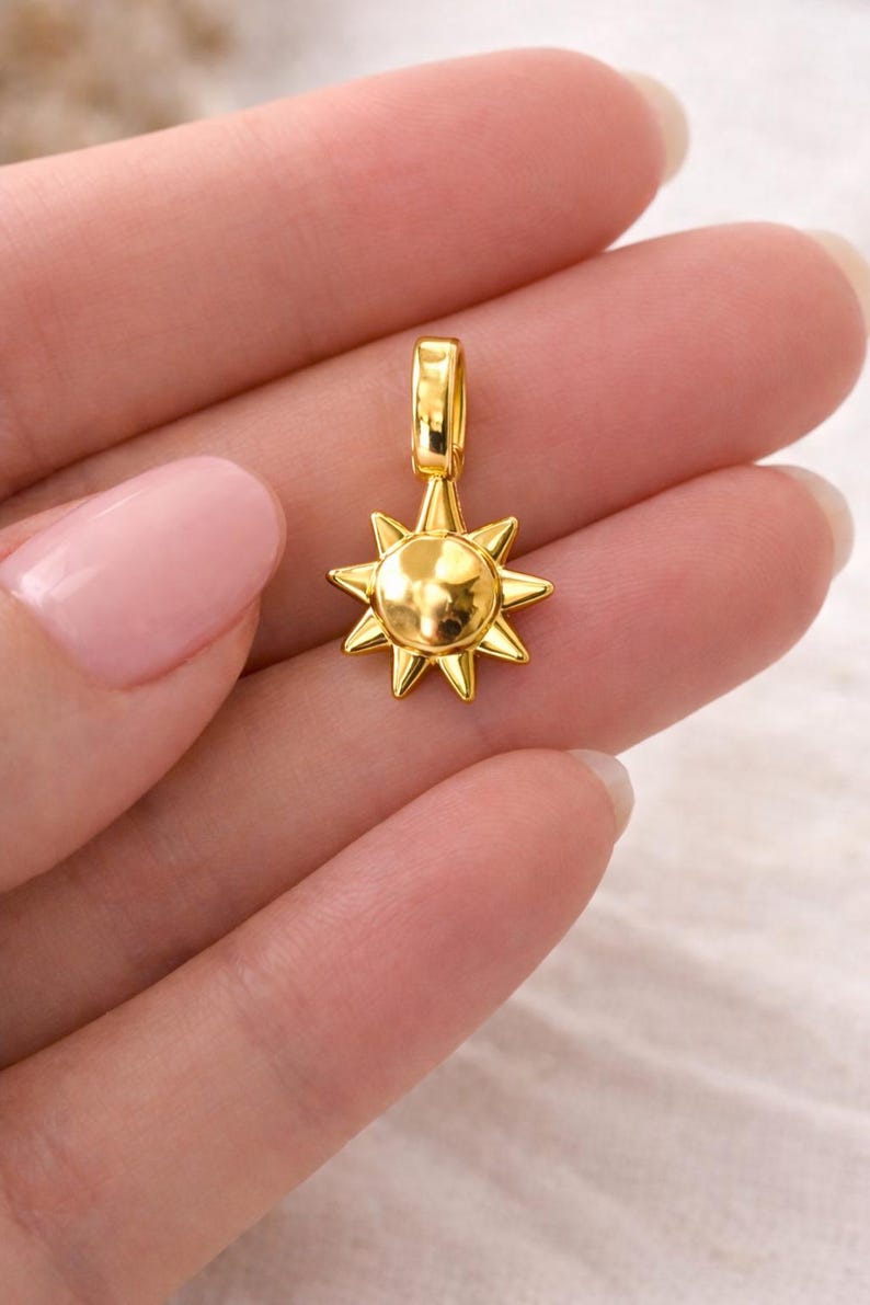 Tiny Gold Sun Charm or Pin, LDS Baptism Gift for Boy or Girl, Covenant ...