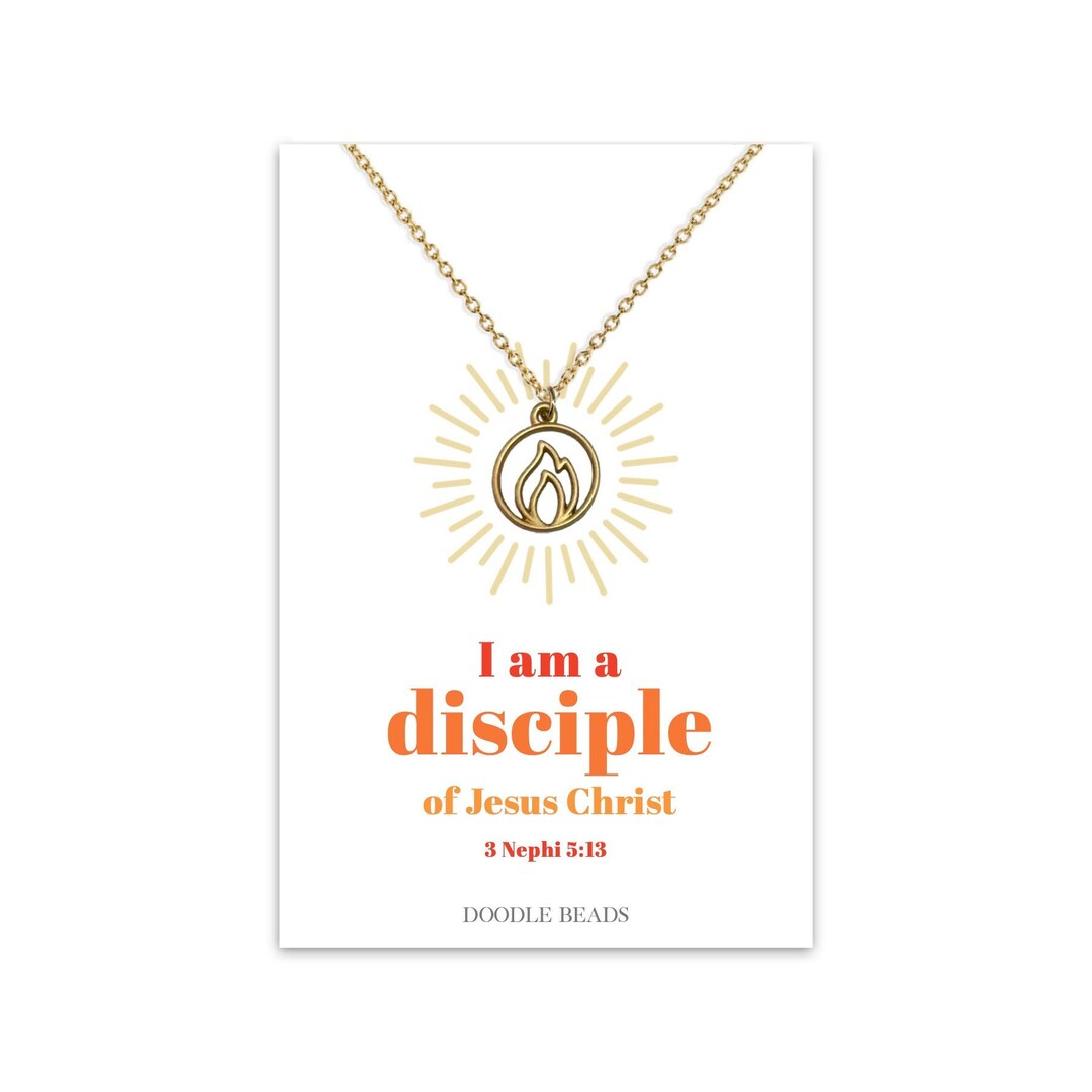 2024 I Am a Disciple of Jesus Christ LDS New Youth Theme Flame Necklace ...